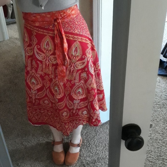 Kariza | Skirts | Vintage Reversible Wrap Skirt | Poshmark